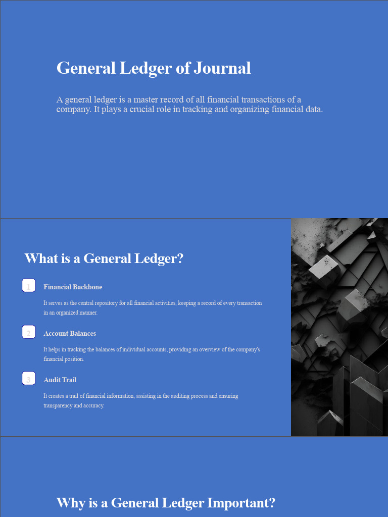 General Ledger of Journal 1 | PDF | Debits And Credits | Financial ...