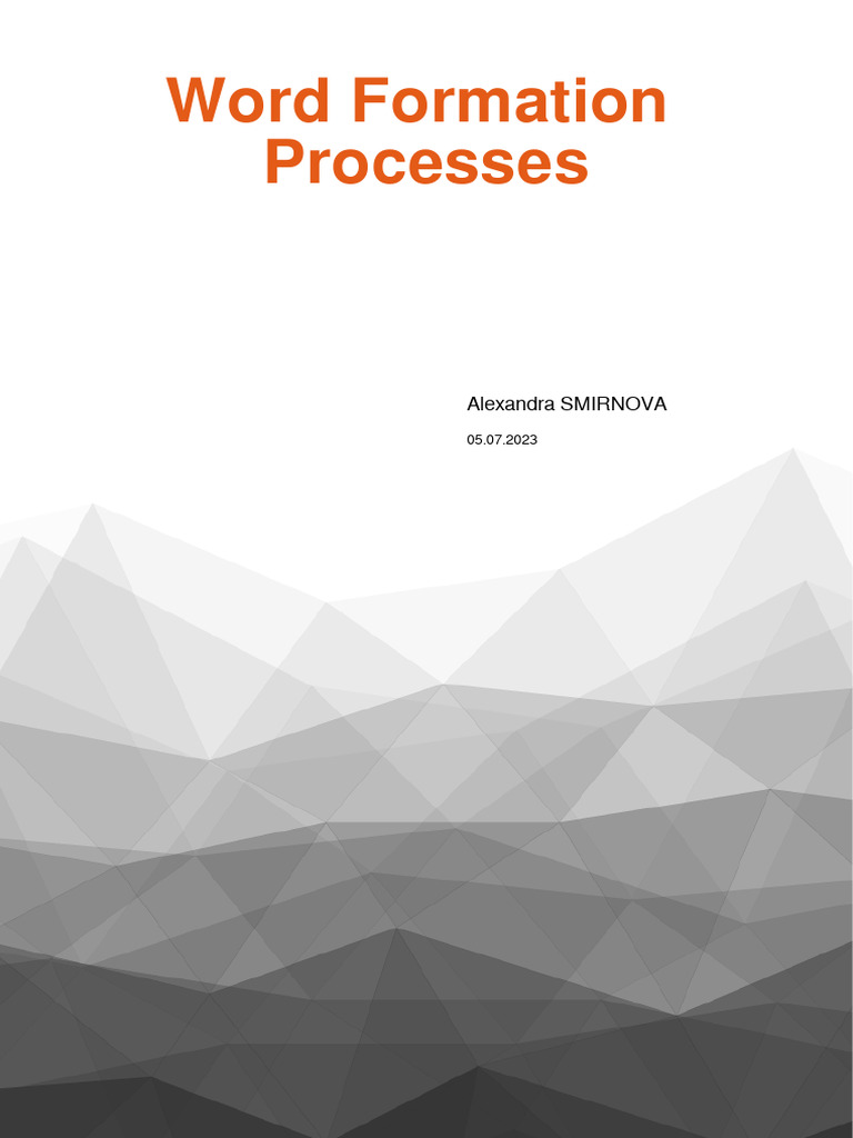 CHAPTER3 Word Formation Processes | Download Free PDF | Word | Acronym