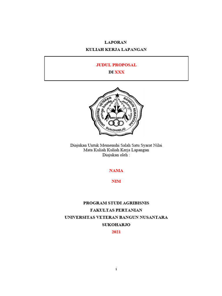 Contoh Proposal Magang Pdf