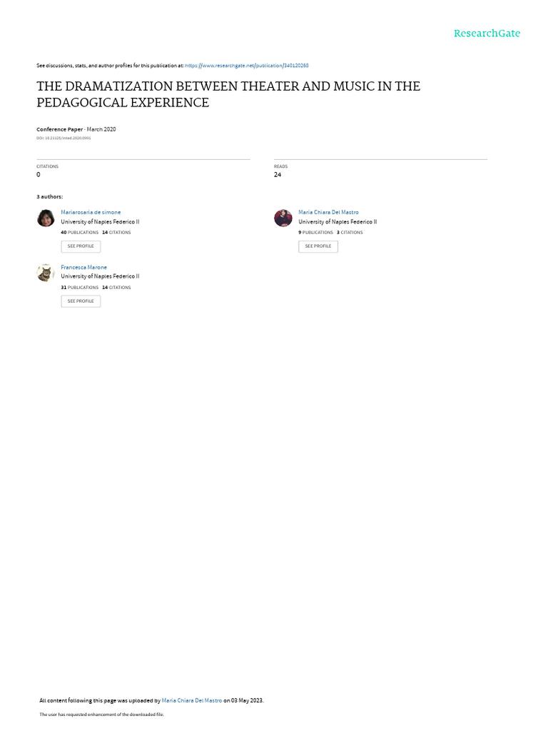 Dramatization | PDF | Experience | Pedagogy