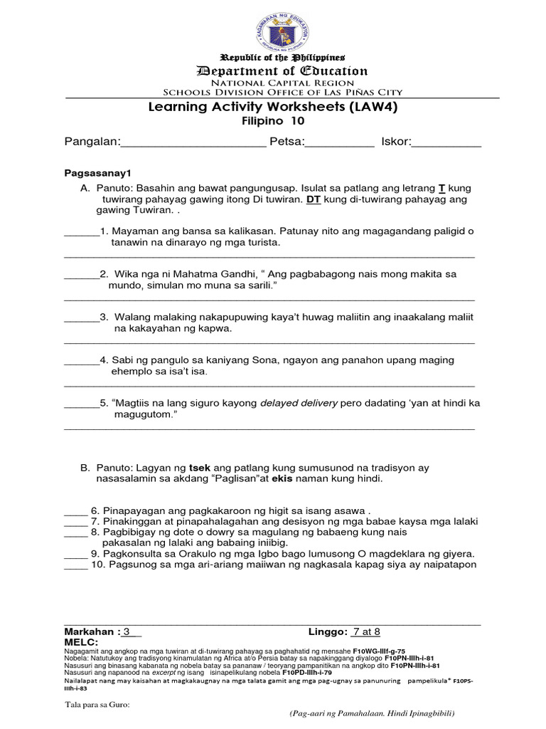 LAW4 Grade10 3rd-Quarter | PDF
