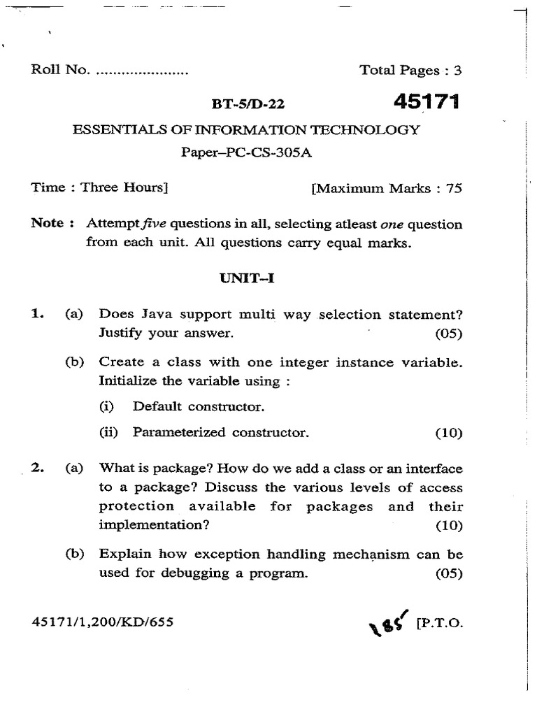 Eit 2022 Kuk 5TH Sem Cse | PDF