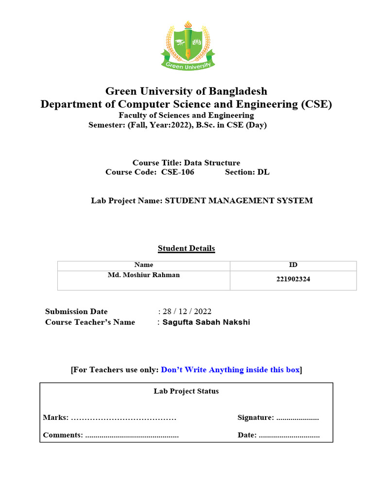 221902324.moshiur CSE 106, Project | PDF | Computer File | Information