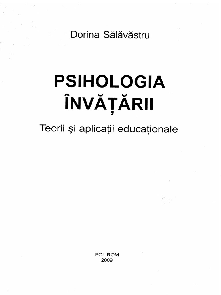 Psihologia Invatarii | PDF