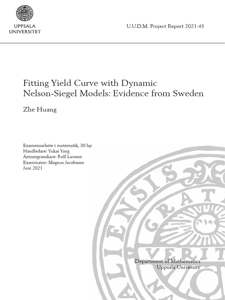 2021-Huang Z-Fitting Yield Curve With Dynamic Nelson-Siegel Models | Download Free PDF | Kalman ...