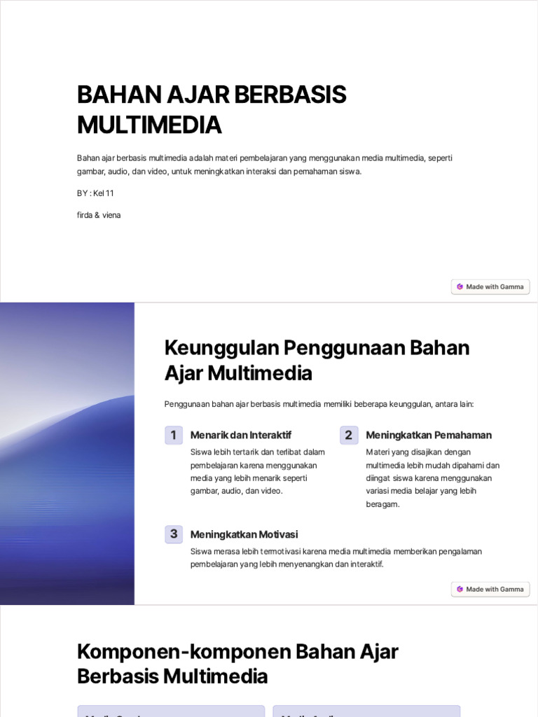 Bahan Ajar Berbasis Multimedia | PDF