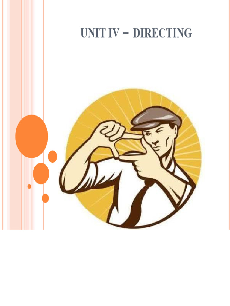 Directing PPT Final | PDF | Leadership | Communication