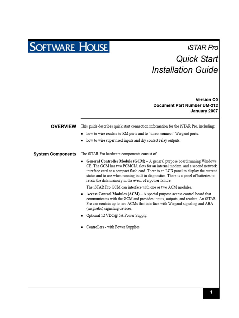 Istar Pro | PDF | Access Control | Power Supply
