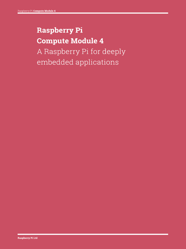 cm4 Datasheet | PDF | Raspberry Pi | Usb