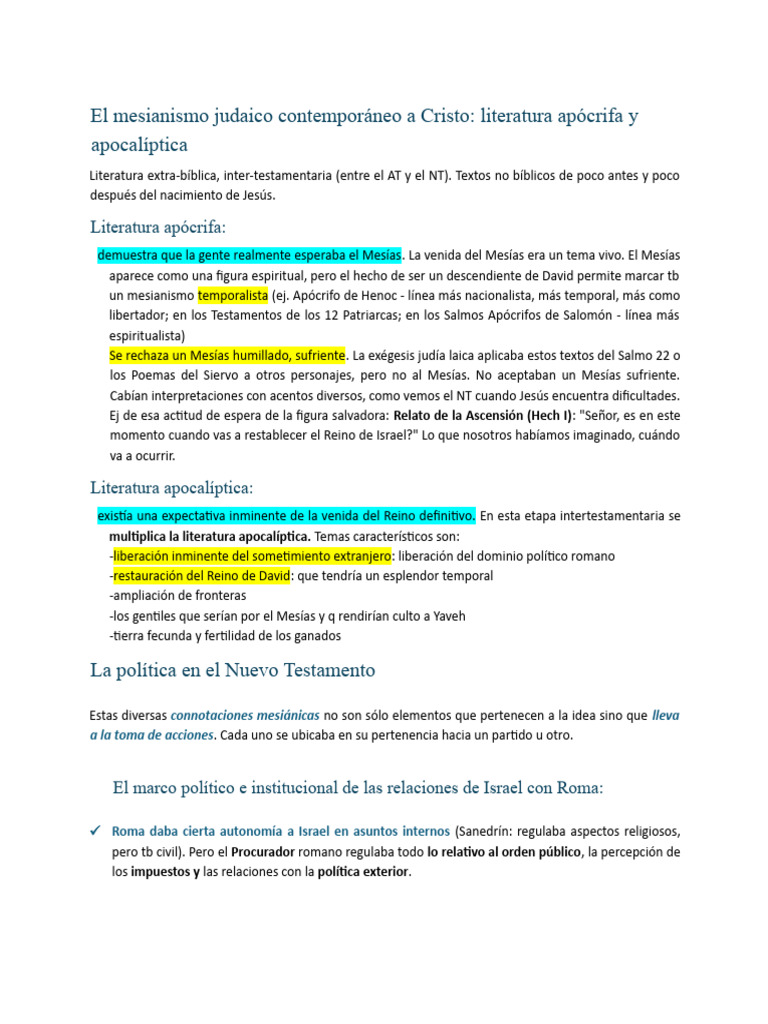 El mesianismo judaico contemporáneo a Cristo | PDF | Jesús | Mesías