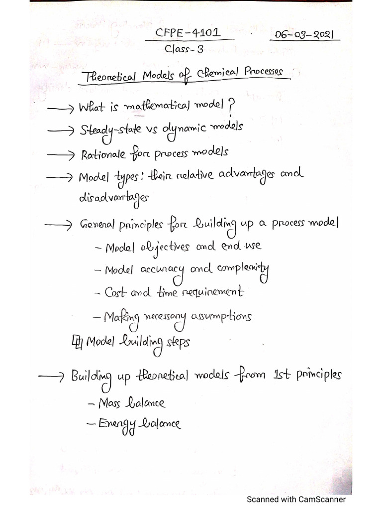 CFPE 4101 Class 3 Hand Note | PDF