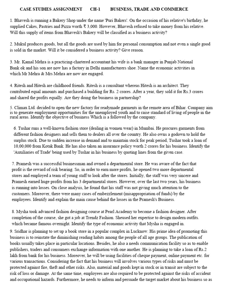 Case Studies Assignment | Download Free PDF | Risk | Interest