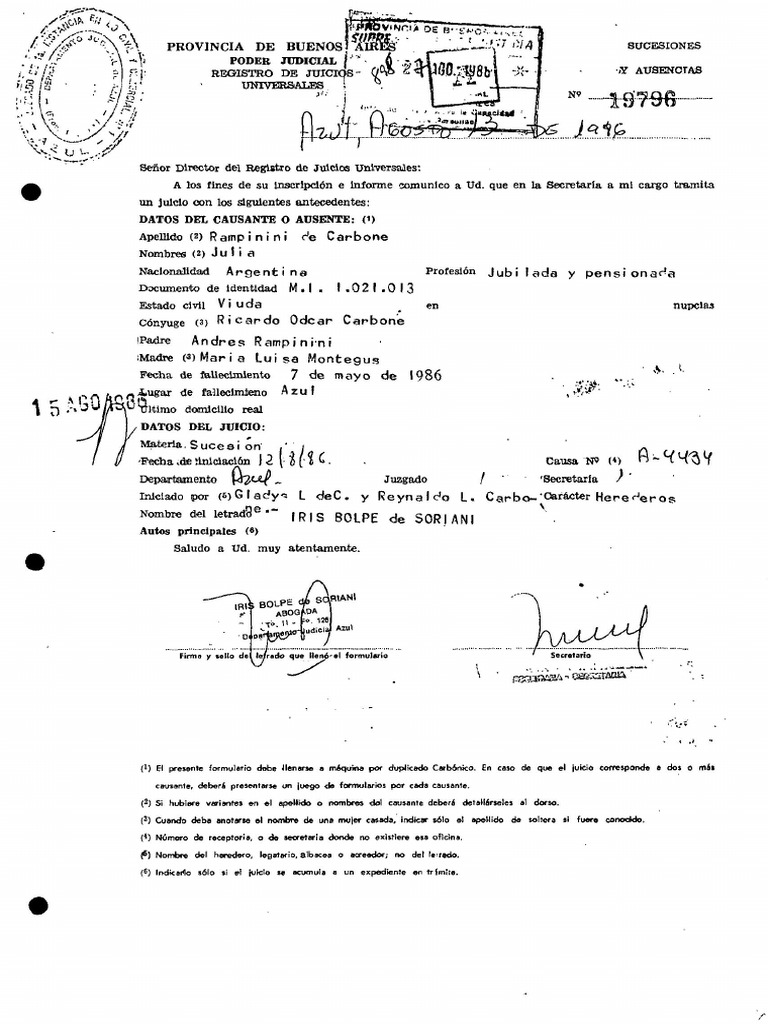 ConsultaRJU - RAMPININI DE CARBONE - JULIA - 1021013 | PDF