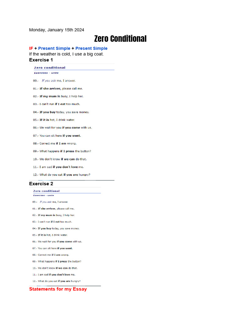 Zero Conditional | PDF