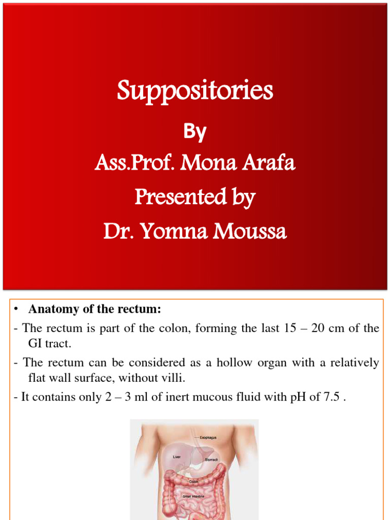 Understanding Suppositories: Types & Uses | PDF | Rectum | Large Intestine