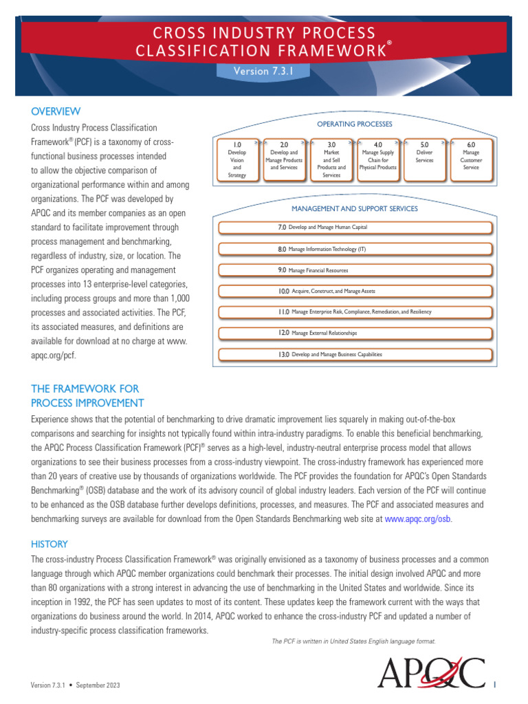 PCF Cross Industry v7.3.1 September 2023 | PDF | Strategic Management ...