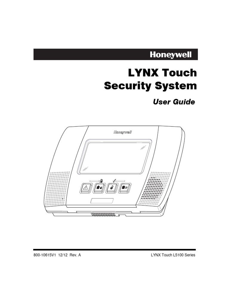 Honeywell LYNX Touch L5100 User Guide | PDF | Security Alarm | Menu ...