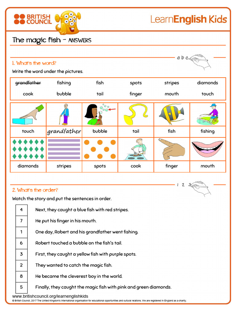 Short Stories Story Time The Magic Fish Answers | PDF