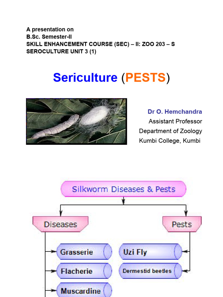 U 3 (1) Sericulture PESTS | PDF | Fly | Pupa