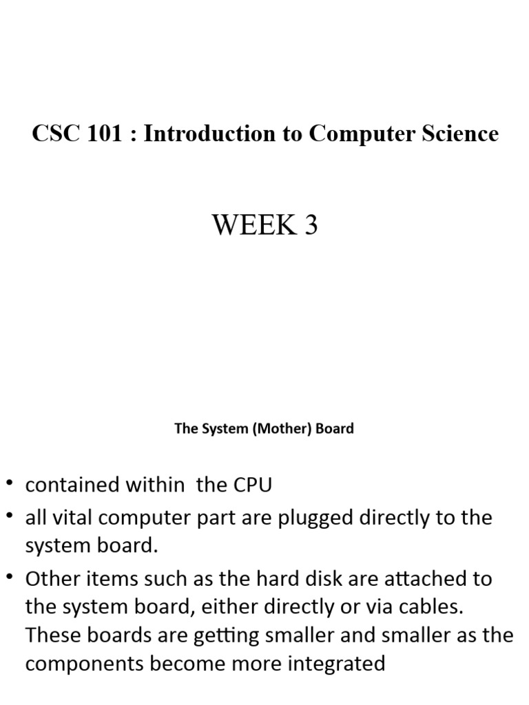 CSC 101 - 22 - 23 - Week3 BRAINIAC ? | Download Free PDF | Computer Data Storage | Operating System