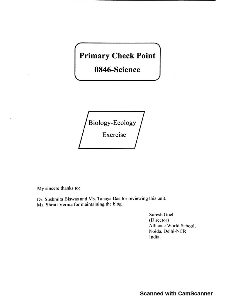 PR 0846 Biology Ecology Exercise | PDF