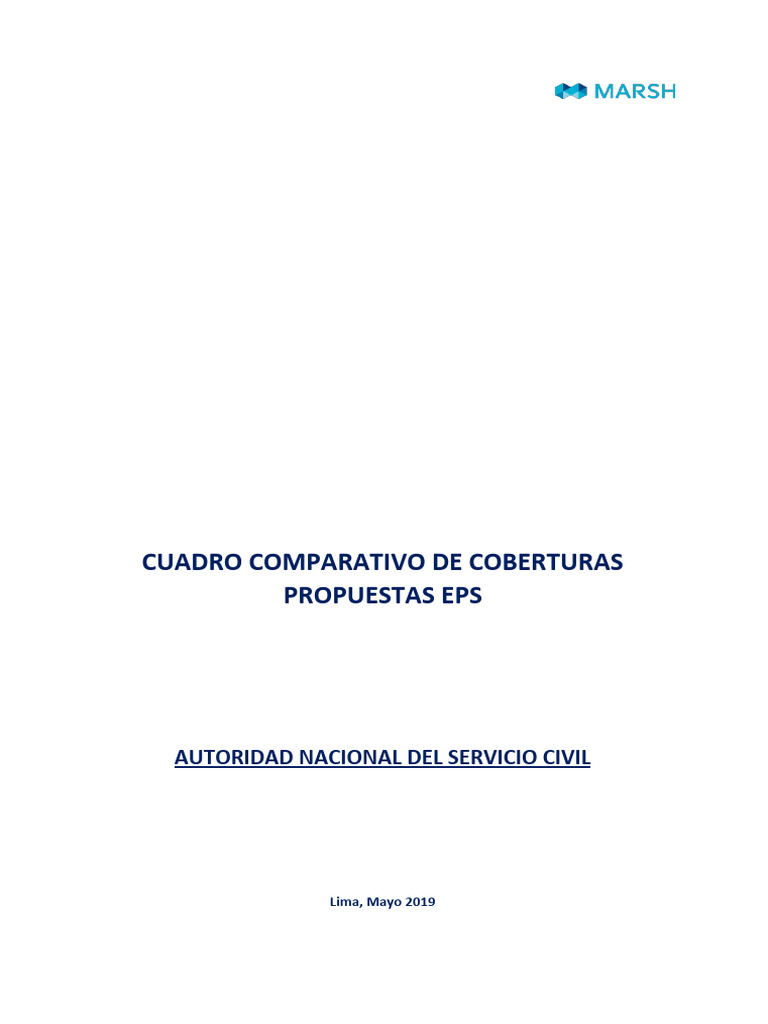 Comparativa de Coberturas EPS Pacífico | PDF | Medicina | Cuidado de la ...