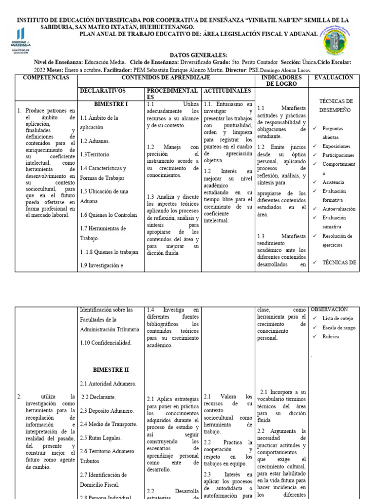 Legislacion Fiscal y Aduanal | PDF | Evaluación | Aprendizaje