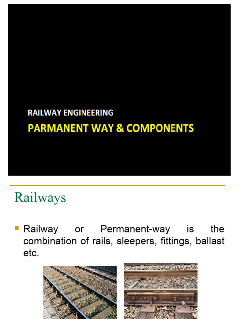 3 - 4 History + Elements of Railway Track | Download Free PDF | Track ...