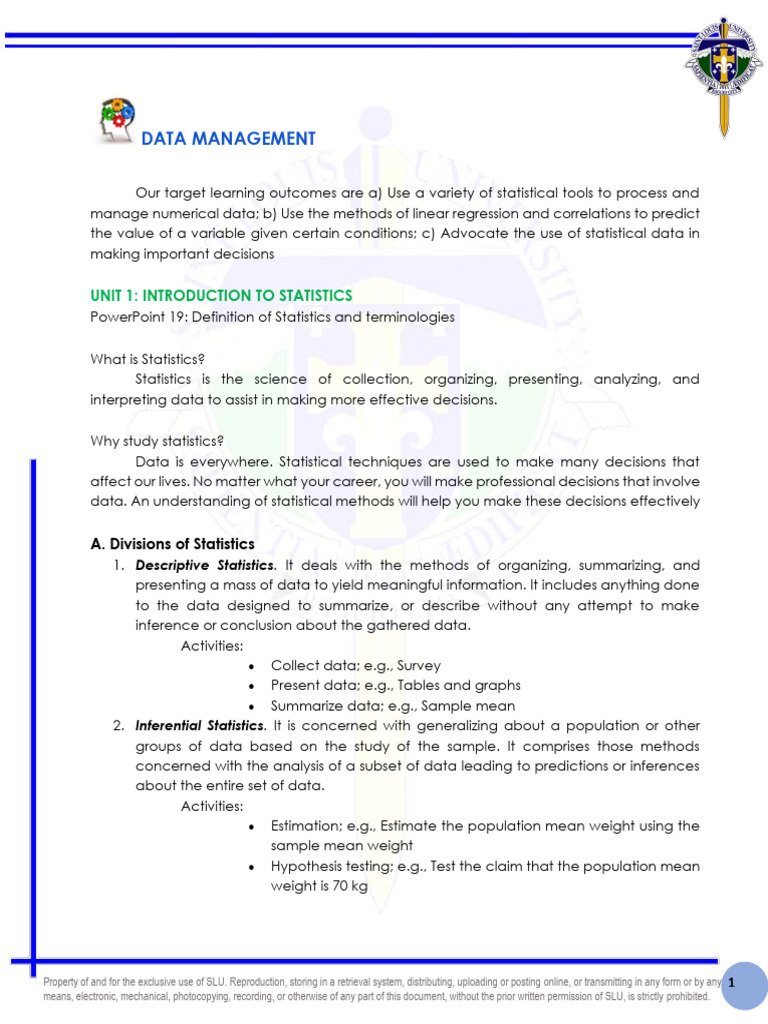 Data Management | PDF | Statistics | Level Of Measurement