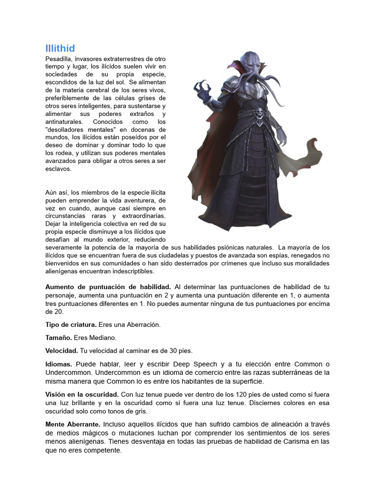 Raza - Illithid | PDF