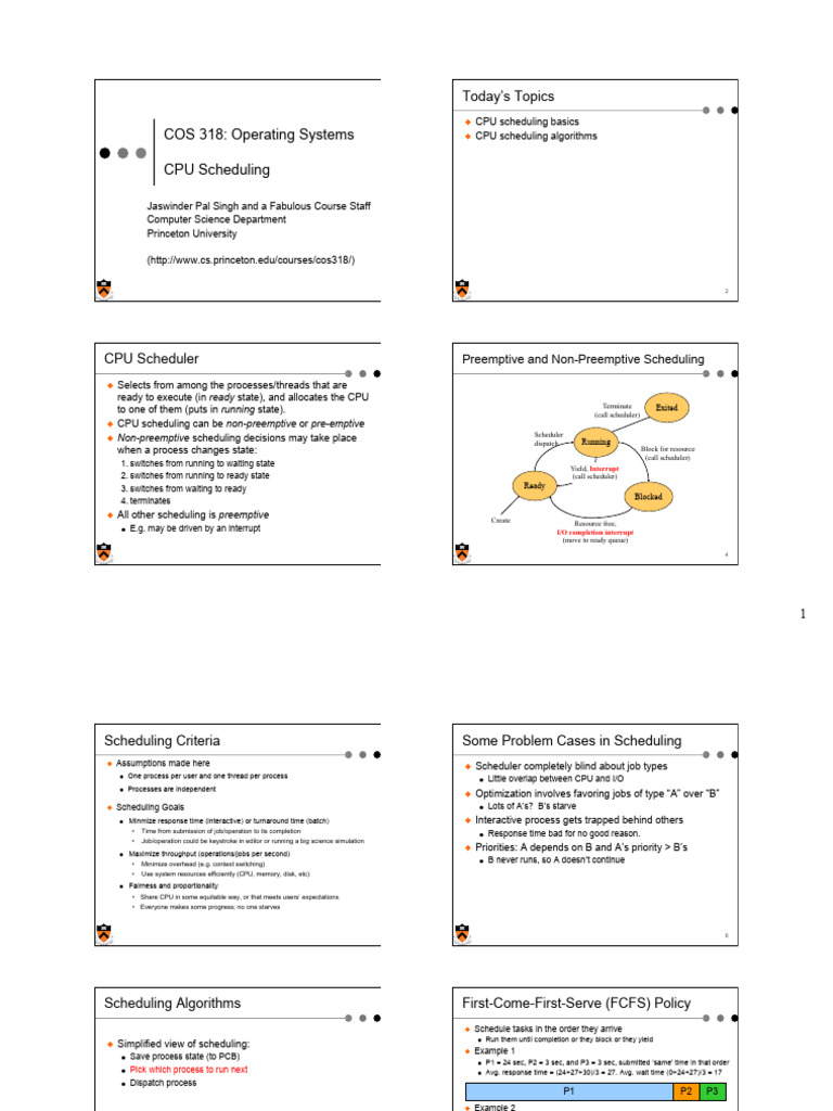 8 CPUScheduling | PDF | Scheduling (Computing) | Process (Computing)
