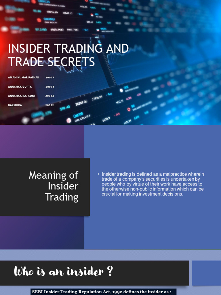 Insider Trading: Laws and Cases | PDF | Insider Trading | Trade Secret