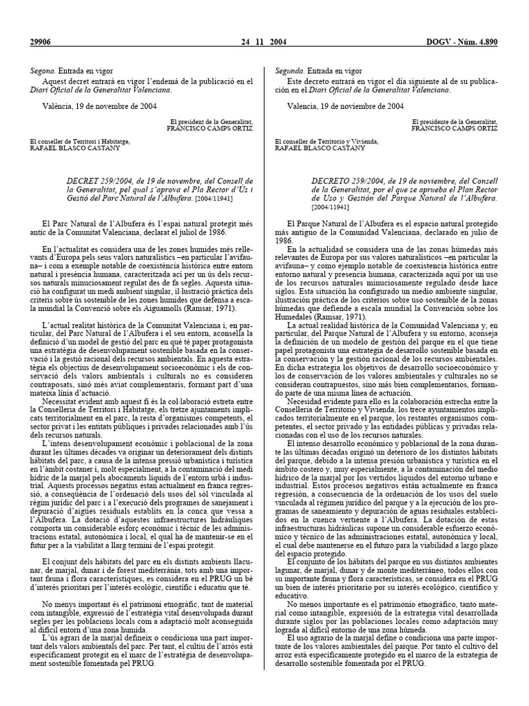 24 11 2004 DOGV - Núm. 4.890 | PDF