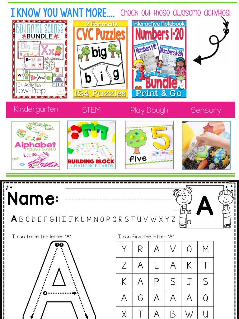 I Can Letter Worksheets | PDF