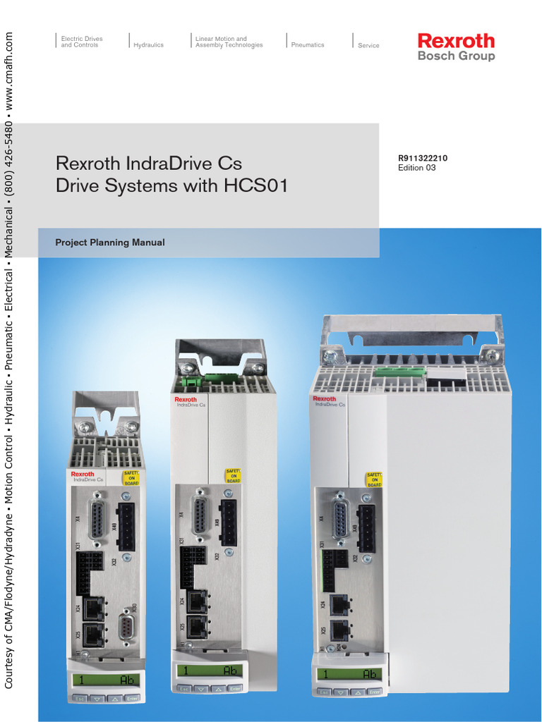 Rexroth Hcs 01 Drive Project Planning Manual R911322210 03 Pdf