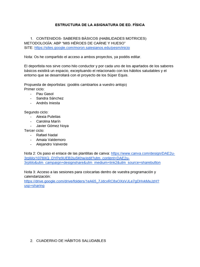 Estructura de La Asignatura de Ef | PDF | Crecimiento personal y profesional