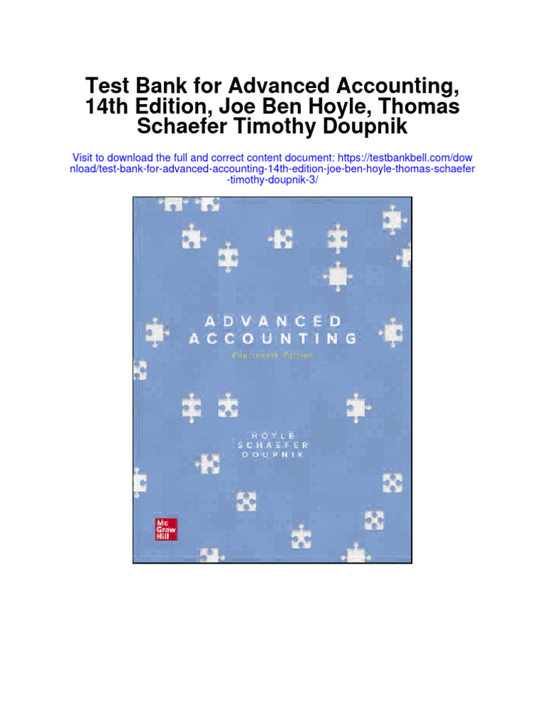 Instant Download Test Bank For Advanced Accounting 14th Edition Joe Ben ...