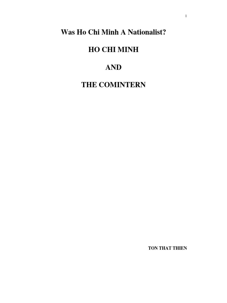 1990 Was Ho Chi Minh A Nationalist | PDF