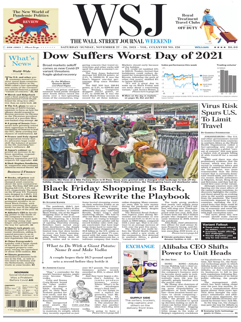 WSJ 2711 | PDF | Federal Reserve | Black Friday (Shopping)