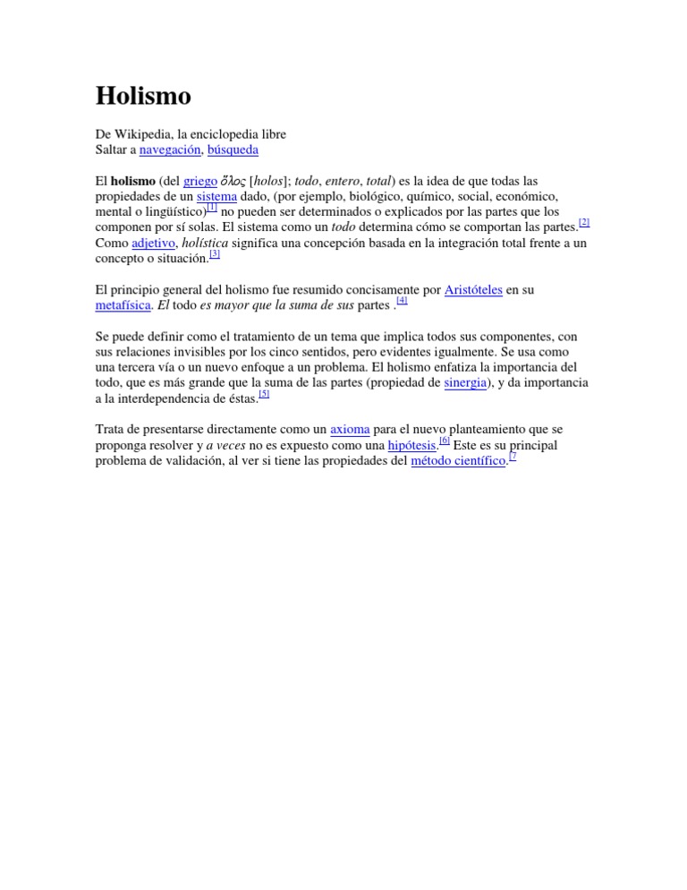 Holismo | PDF