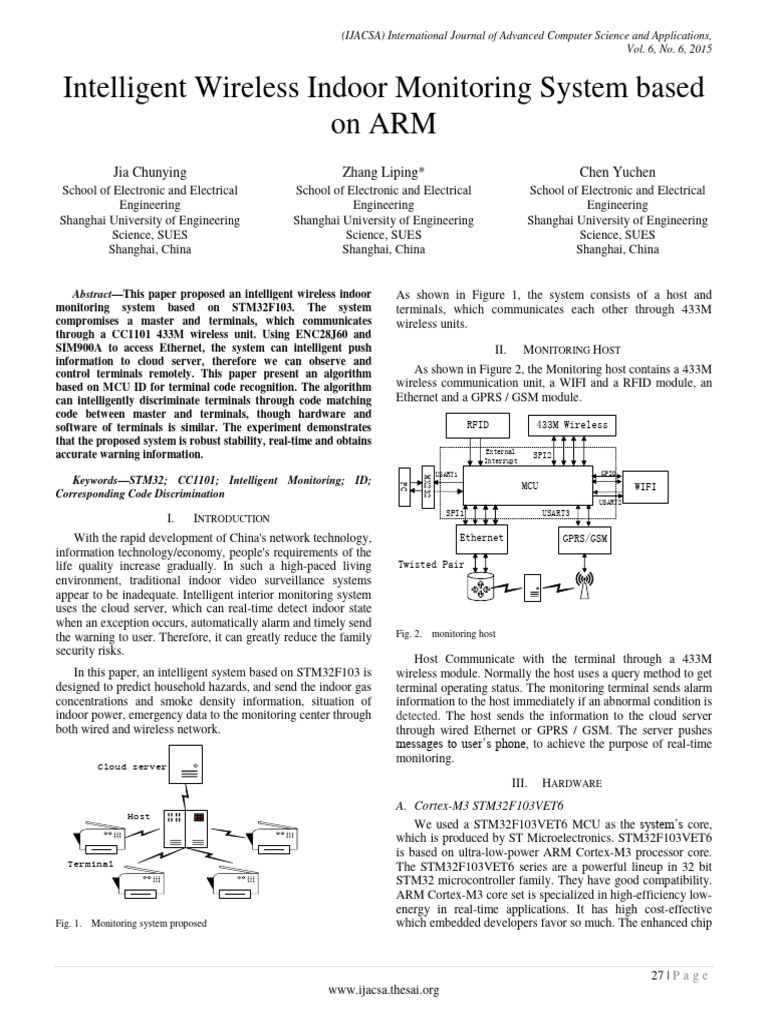 Intelligent Wireless Indoor Monitoring System Base | PDF | Cryptography | Microcontroller