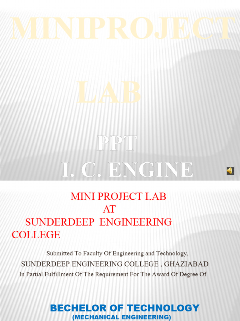 Mini Project Presentation | Download Free PDF | Internal Combustion Engine | Diesel Engine