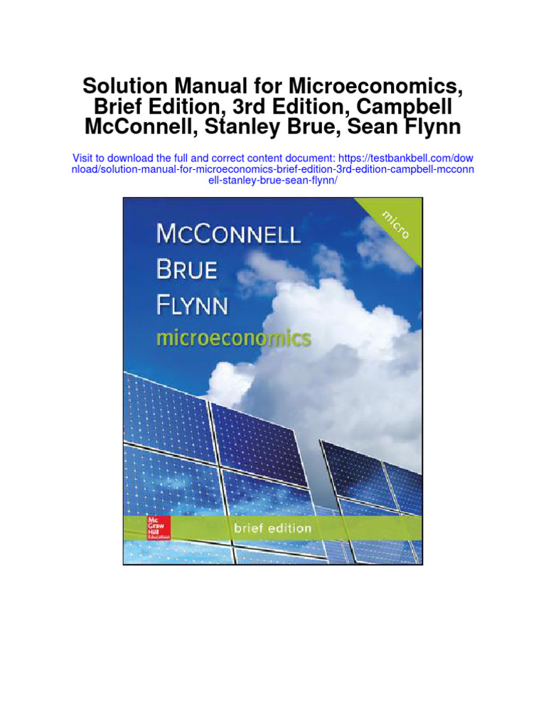 Instant Download Solution Manual For Microeconomics Brief Edition 3rd ...