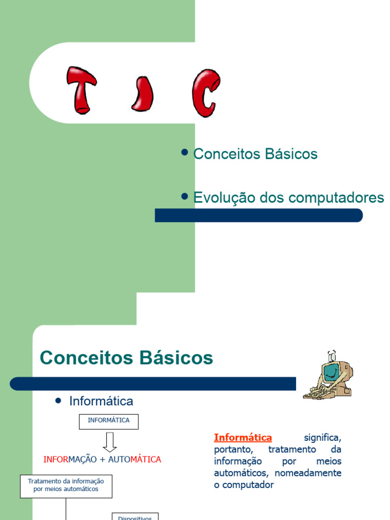 Conceitos Básicos TIC | PDF | Entrada/Saída | Hardware de computador