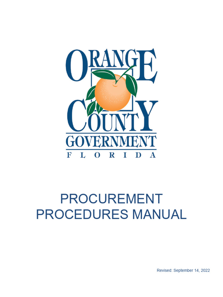 Procedures Manual Final With Exhibits 9-22 - 0 | PDF | Government ...