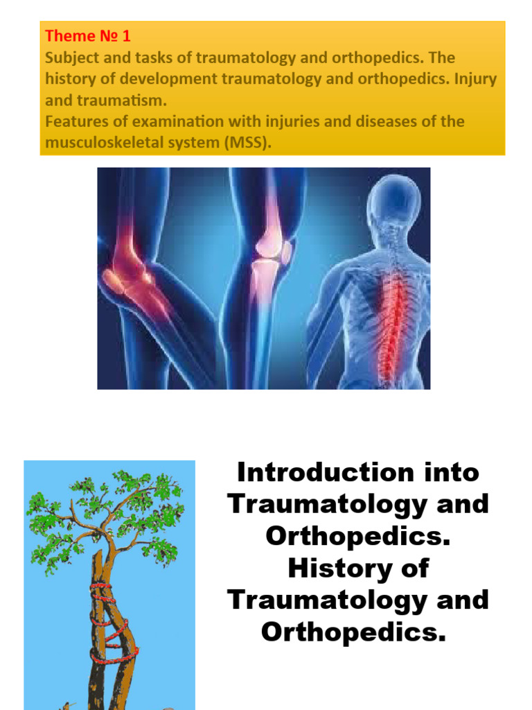 Overview of Traumatology and Orthopedics | PDF | Orthopedic Surgery ...