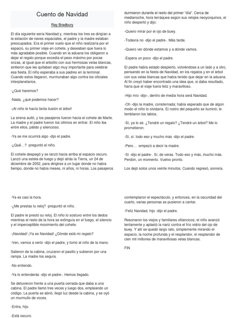 Cuento de Navidad Ray B. | PDF | Navidad
