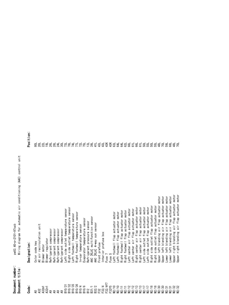 W221 Wiring Diagram For Automatic Air Conditioning Aac Control Unit