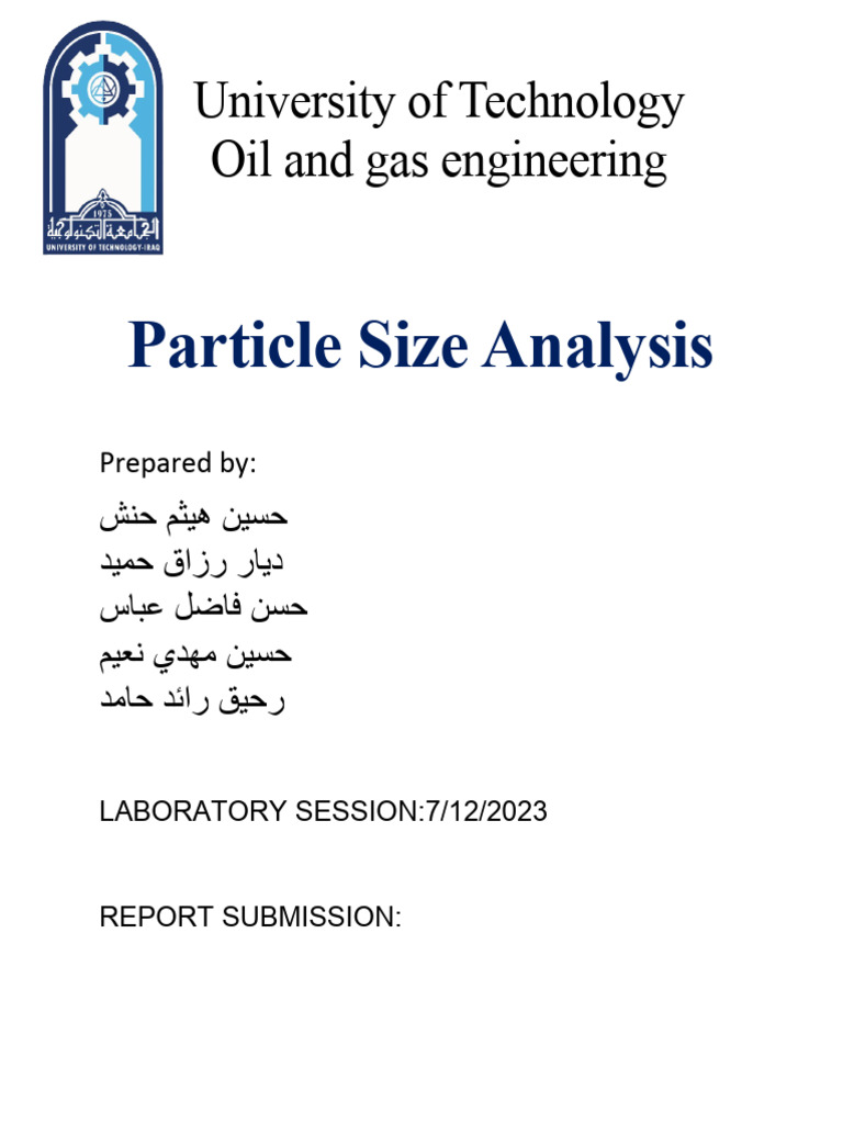 Particle Size Analysis Final 3 | PDF