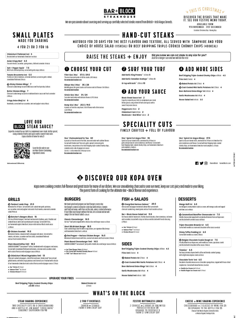 Bar and Block Main Menu b2 | PDF | Hamburgers | French Fries
